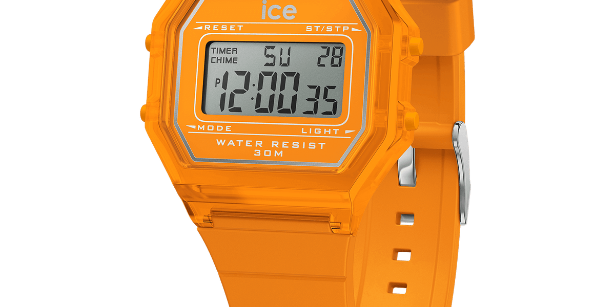 ICE digit retro Neon Orange Clear • Ice-Watch
