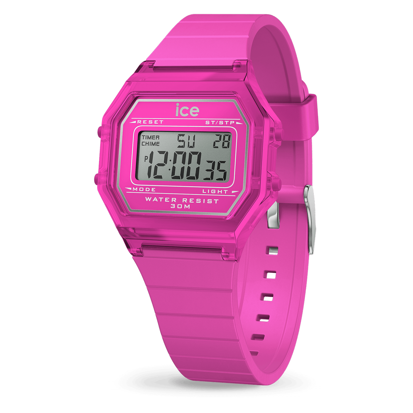 ICE digit retro Neon Pink Clear • Ice-Watch