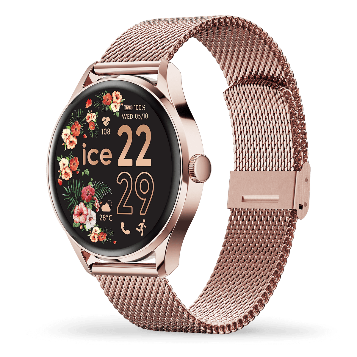 ICE smart 2.0 ronde 1.20 Rose-Gold Milanese • Ice-Watch