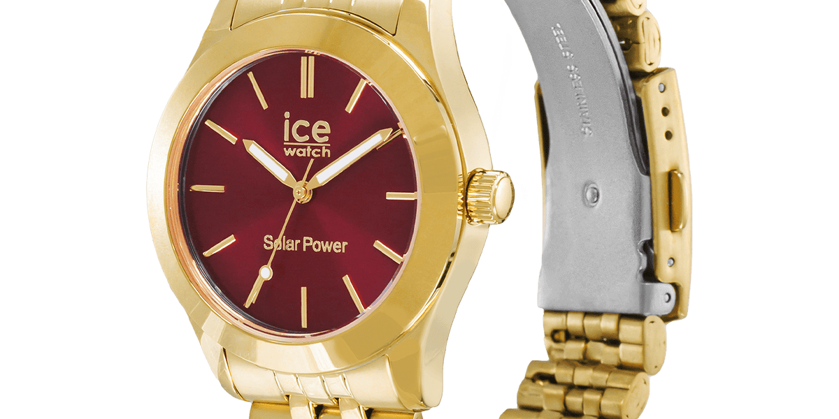 ICE steel solar Gold Burgundy • Ice-Watch