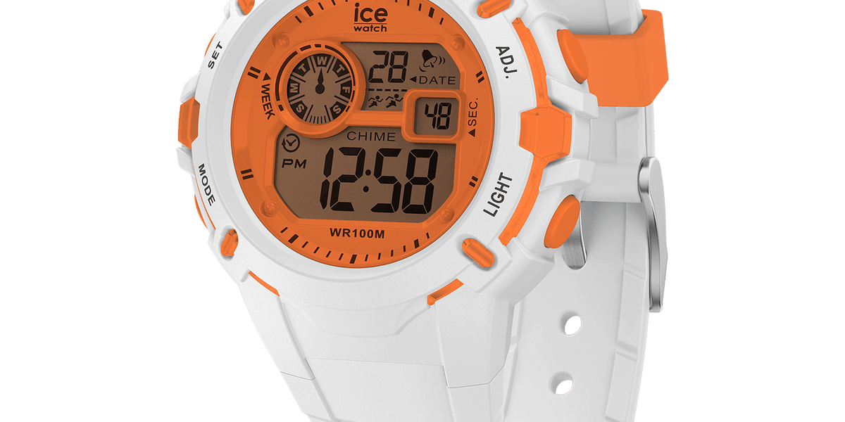 ICE digit explorer White Orange • Ice-Watch