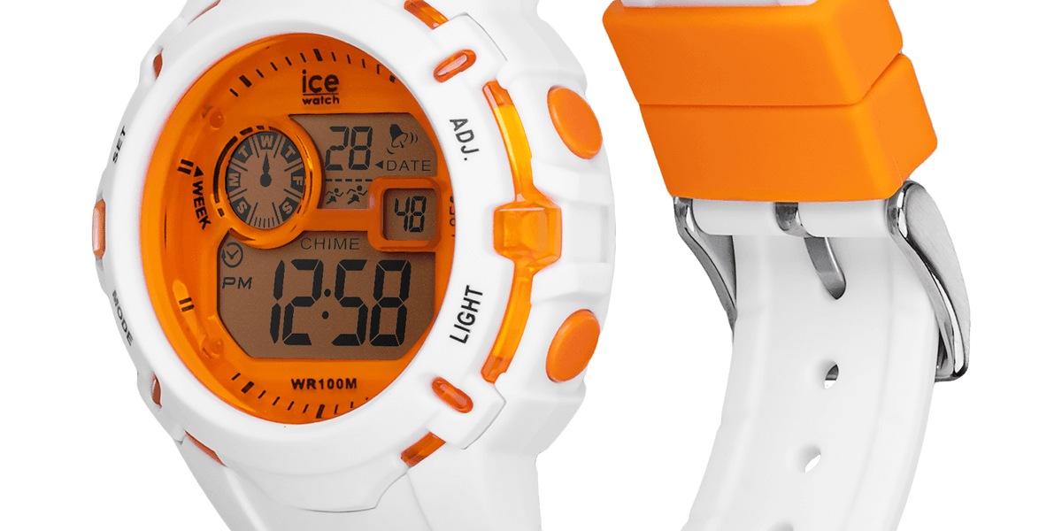 ICE digit explorer White Orange • Ice-Watch