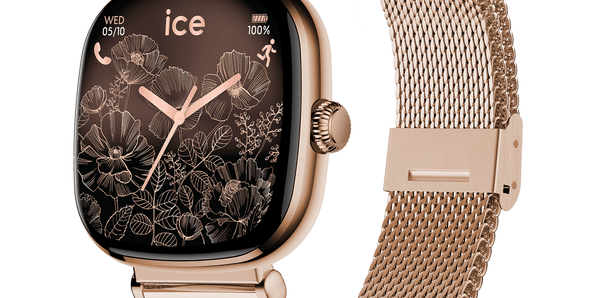 ICE smart SQ 2.0 carrée 1.70 Rose-Gold Milanese • Ice-Watch