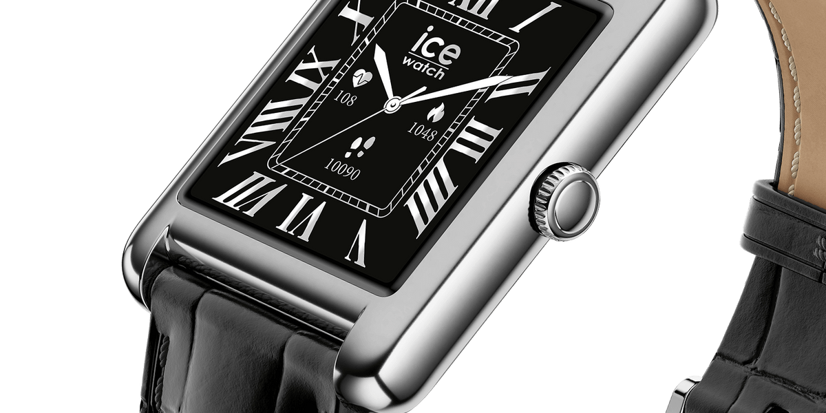 ICE smart TKS 2.0 rectangulaire 1.41 Silver Black • Ice-Watch