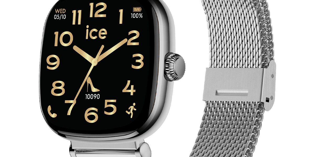 ICE smart SQ 2.0 square 1.70 Silver Milanese • Ice-Watch